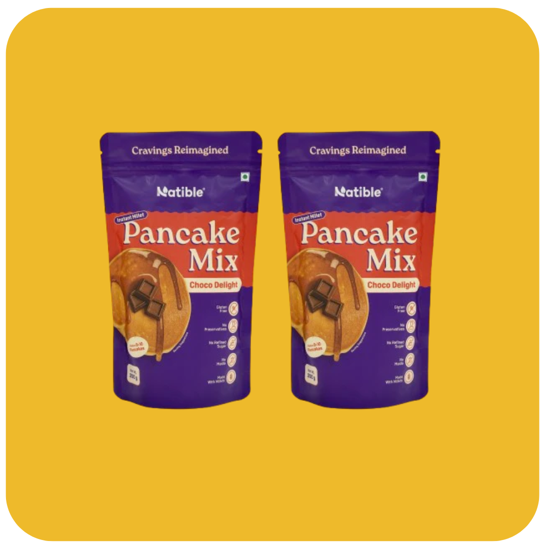 Instant Millet Pancake Mix -Chocolate Combo -200 gms per packet – Natible